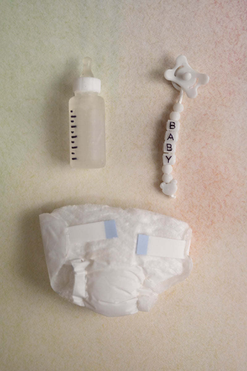 Miniature Pacifier, Bottle, and Diaper Sets for 3 to 8 inch Dolls ...